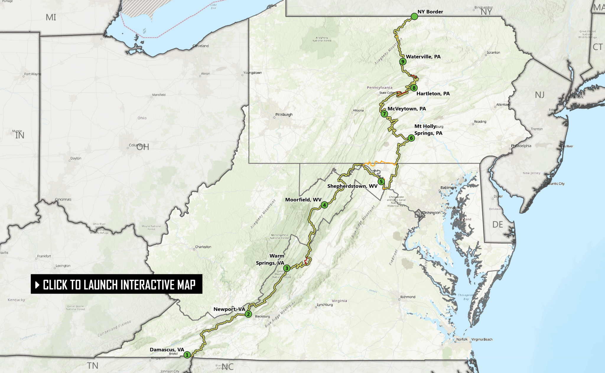 Mid Atlantic Backcountry Discovery Route (MABDR) Map & Information