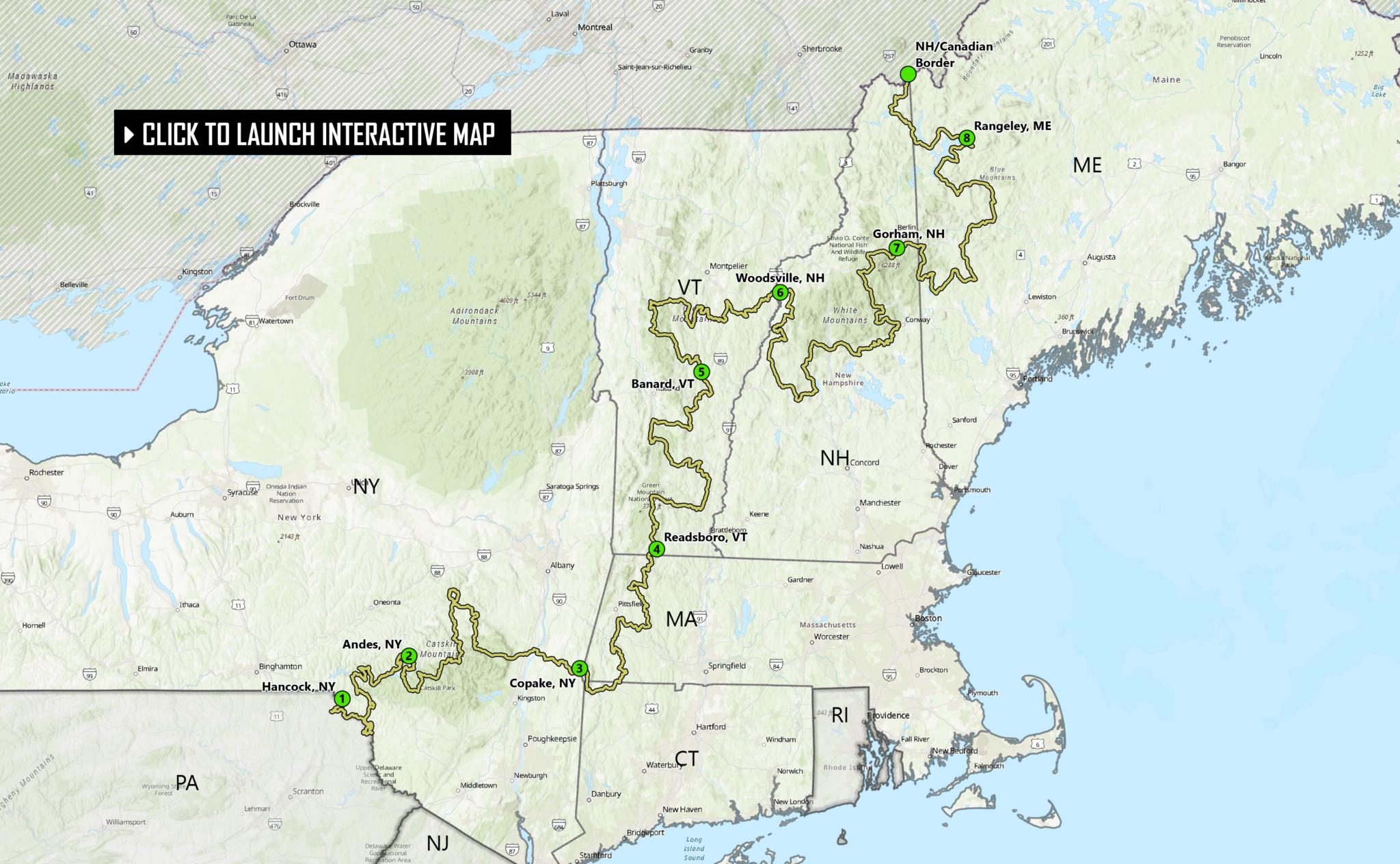 North East Backcountry Discovery Route (NEBDR) Map & Information
